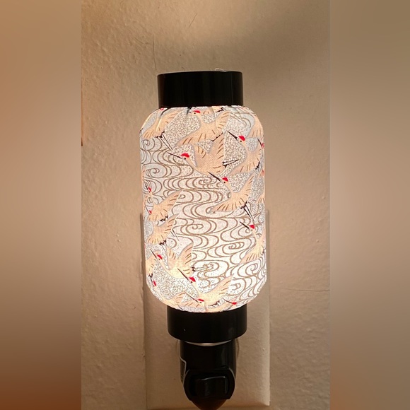 Other | White Cranes Oriental Japanese Washi Night Light Wall Plugin ...